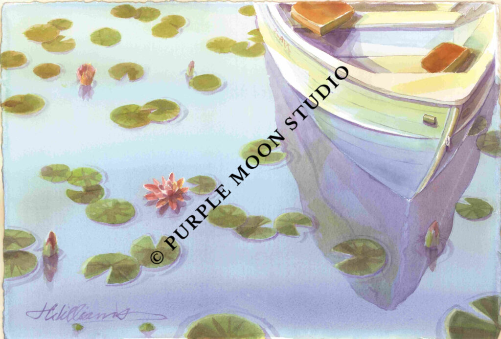 Boat & Lilly Pads – Purple Moon Studio